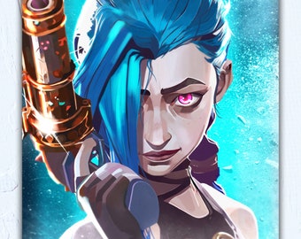Jinx Arcane League of Legends Print - Etsy