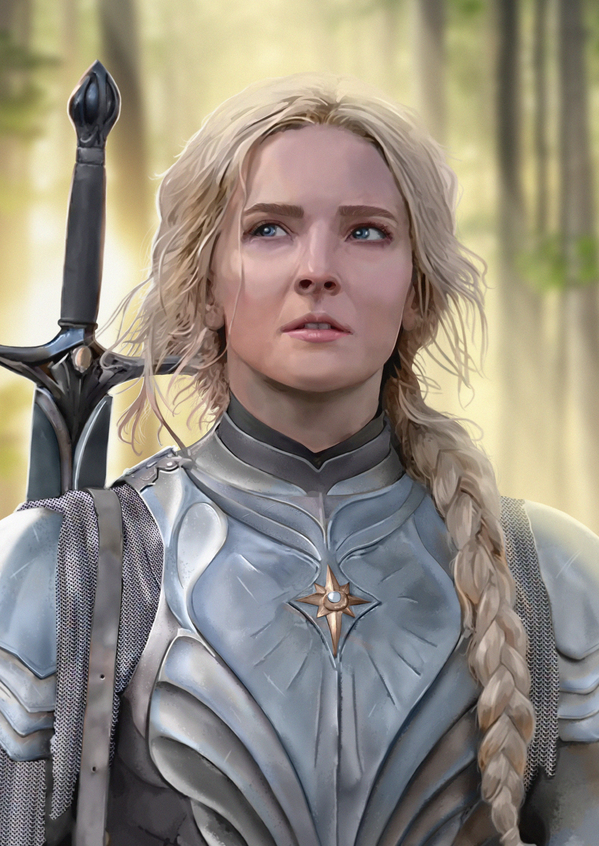 Galadriel The Rings Of Power Art Print Etsy