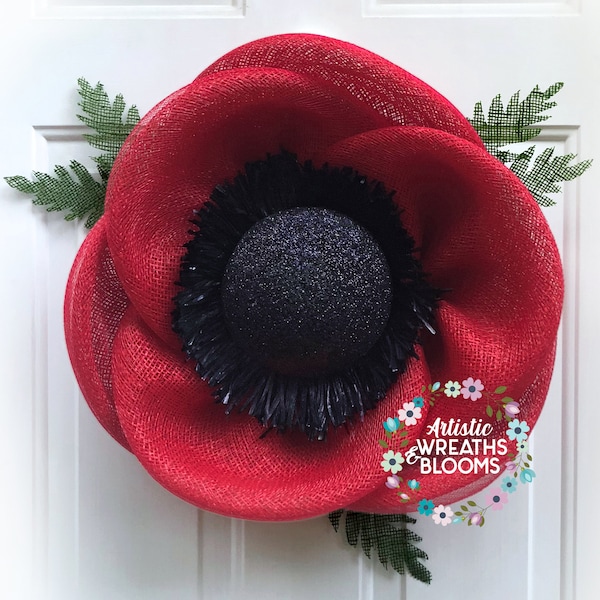 Poppy Wreath - Etsy