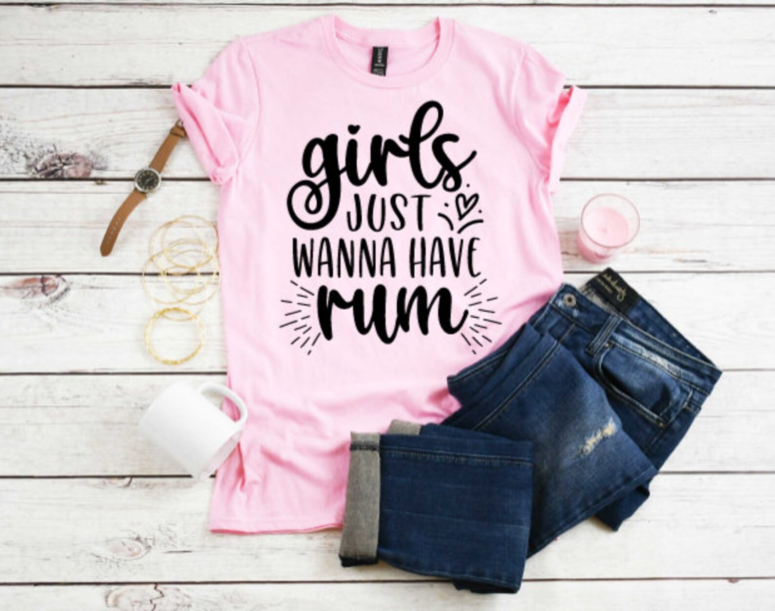 Girls Just Wanna Have Rum Shirt, Drinking Tee, Girls Weekend Shirts, - Etsy