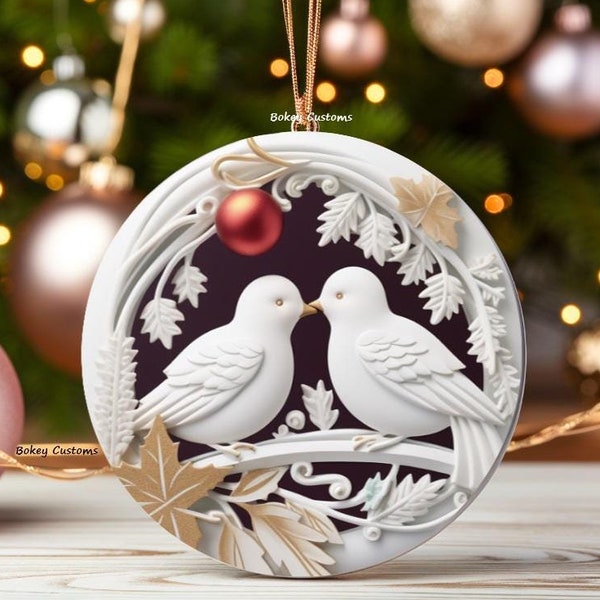 Turtle Dove Ornament - Etsy