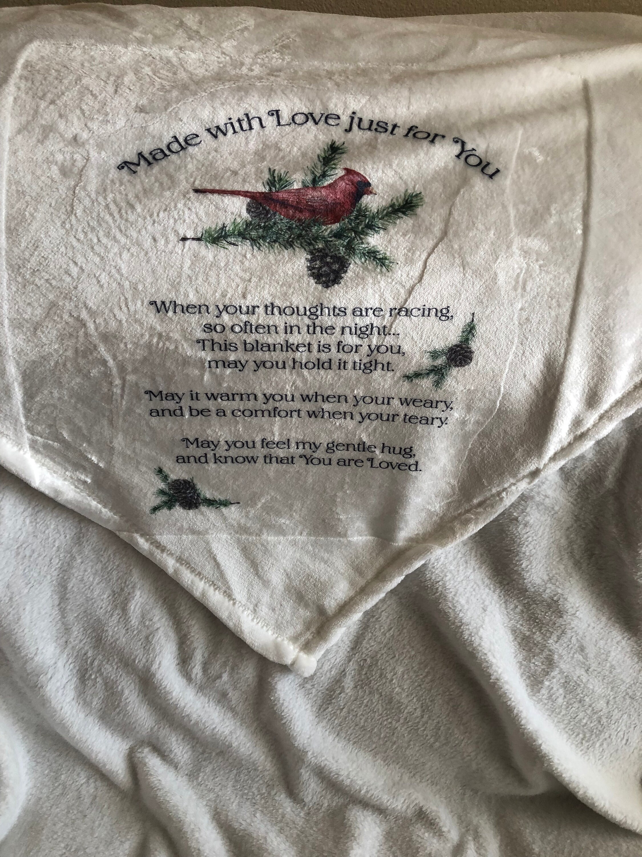 Cardinal Memorial Blanket - Movie Watching Blanket - in Loving Memory ...