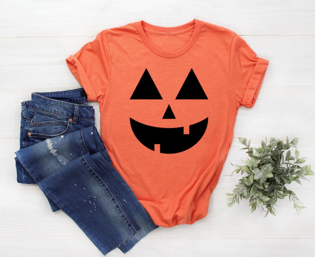 Pumpkin Face Shirt, Jack O Lantern Shirt, Women's Halloween Shirt ...