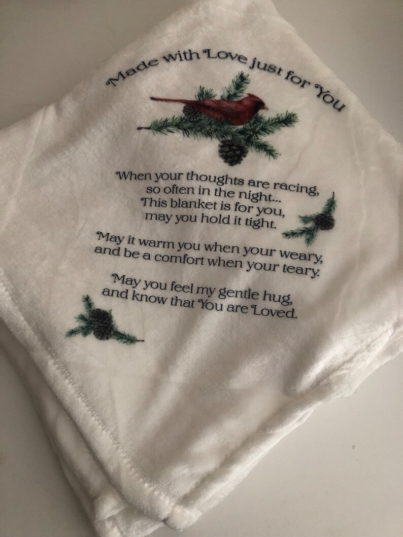 Cardinal Memorial Blanket - Movie Watching Blanket - in Loving Memory ...
