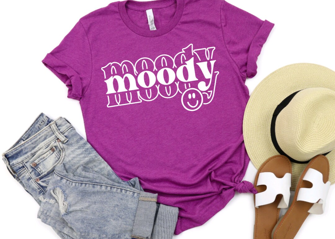Moody Smiley Face T-shirt, Sarcastic Retro Tee, Women's T-shirt - Etsy