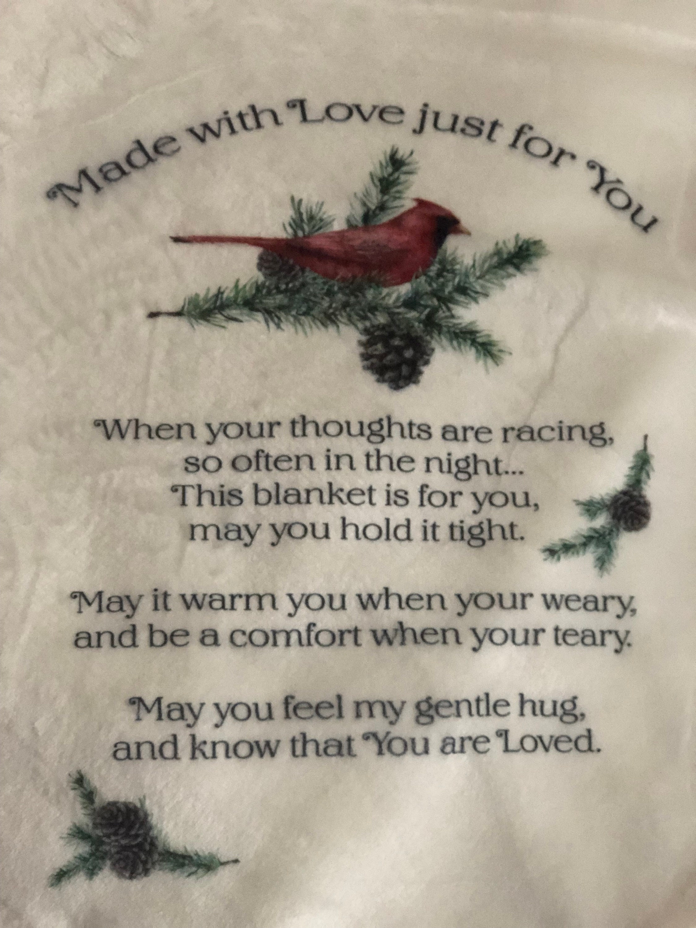 Cardinal Memorial Blanket - Movie Watching Blanket - in Loving Memory ...