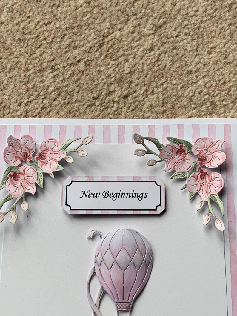 Hand Made A5 Birth Congratulations Card made in UK Hand Crafted ...