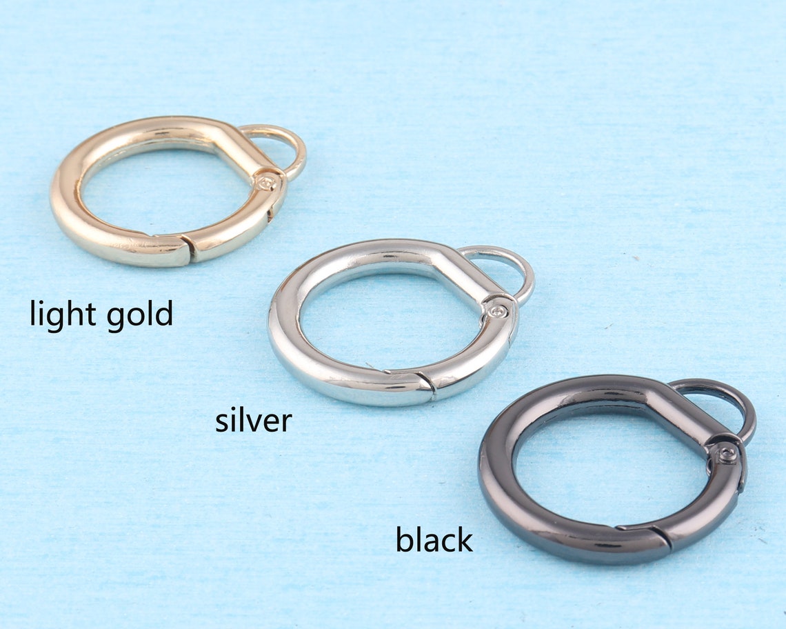 4-10pcs 1 Spring O Ring With Loop25mm Metal Round Snap - Etsy
