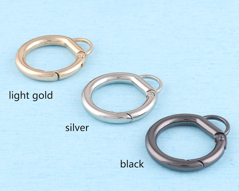 4-10pcs 1 Spring O Ring With Loop25mm Metal Round Snap - Etsy