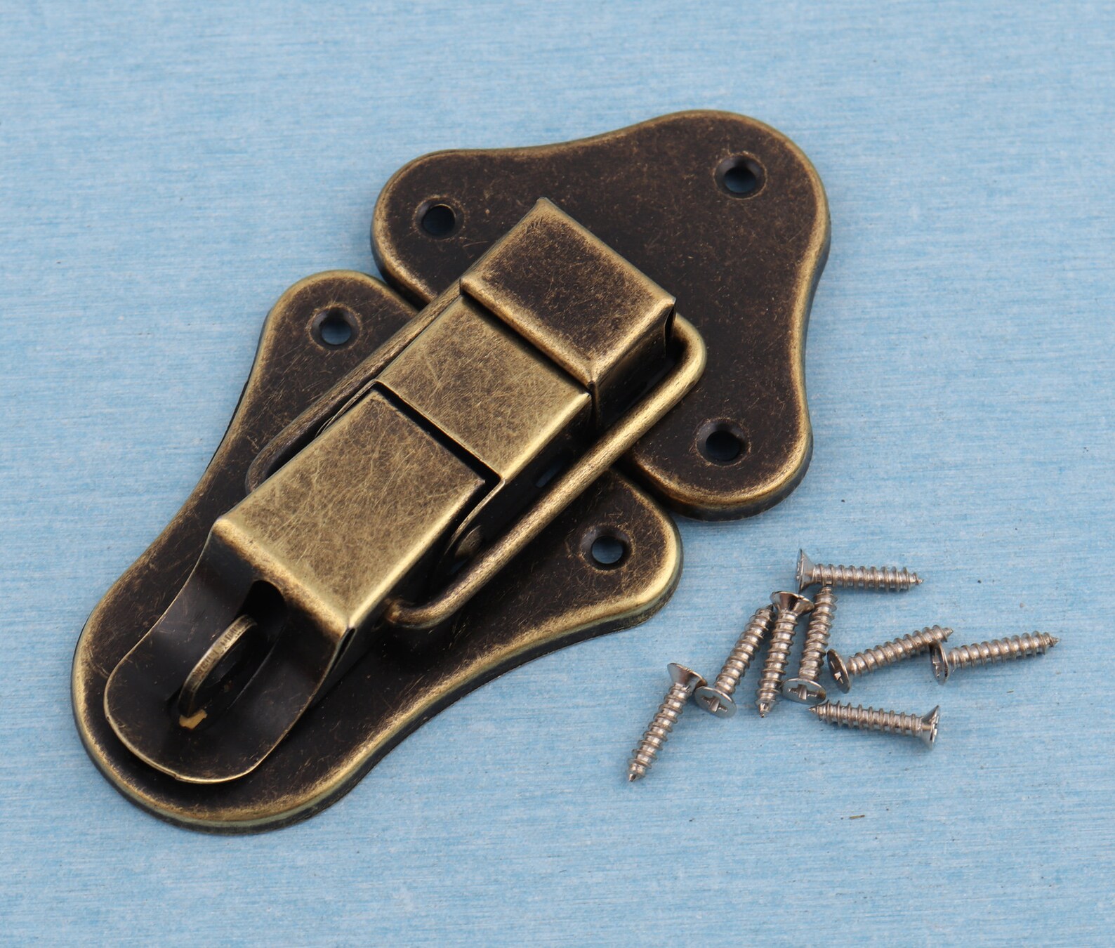 Antique Brass Box Latch: Rustic Iron Jewelry Chest Hardware (95x52mm ...