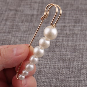 Pearl Safety Pin,75*14mm Pearl Brooch Pin,gold Shawl Pin and Scarf Pin ...