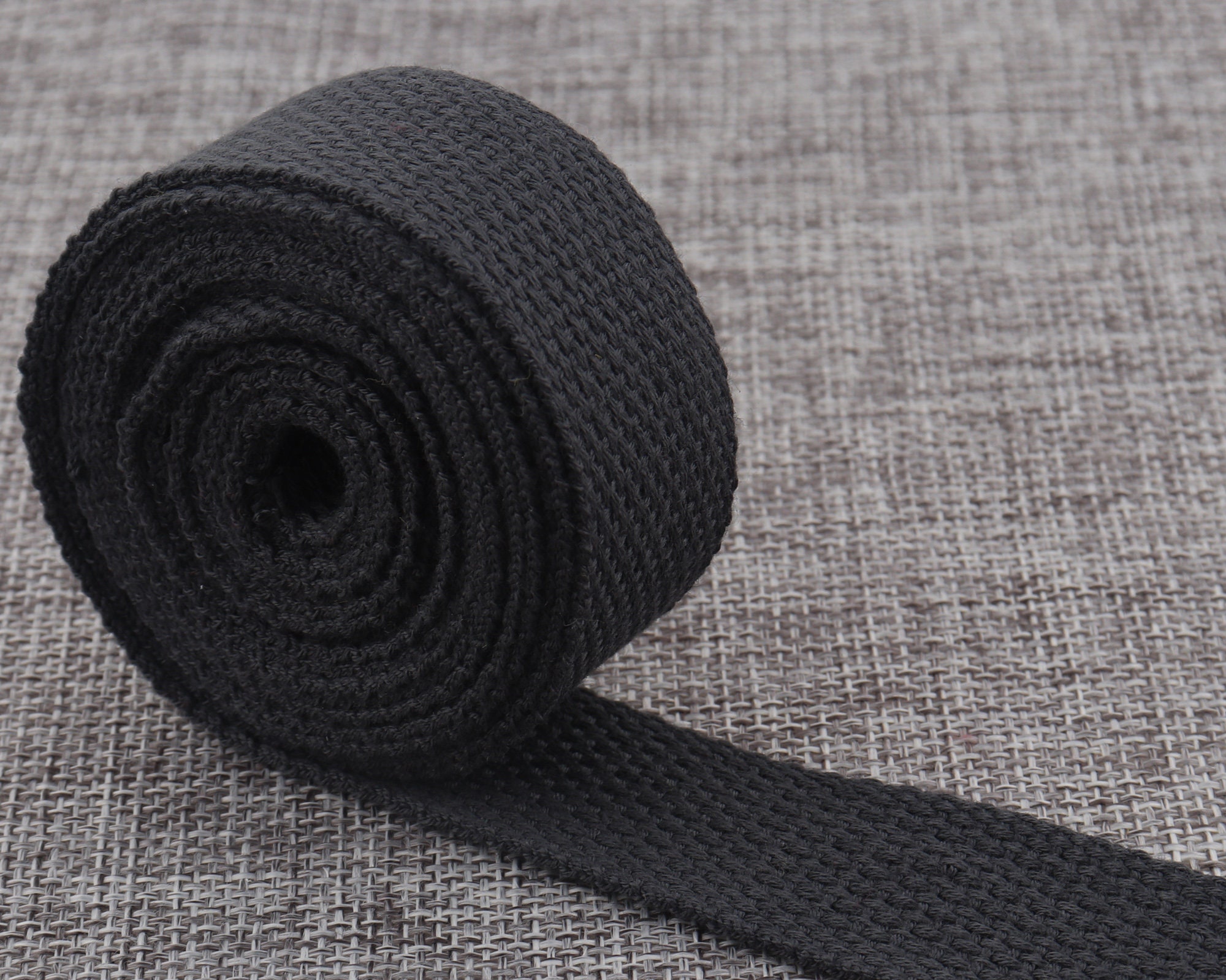 Black Cotton Webbing1/1.25/1.5 Ribbon Knitted Trim - Etsy UK