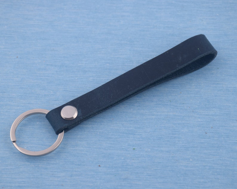 13014mm Leather Key Foblong Leather Keychain Key Chain Ring | Etsy