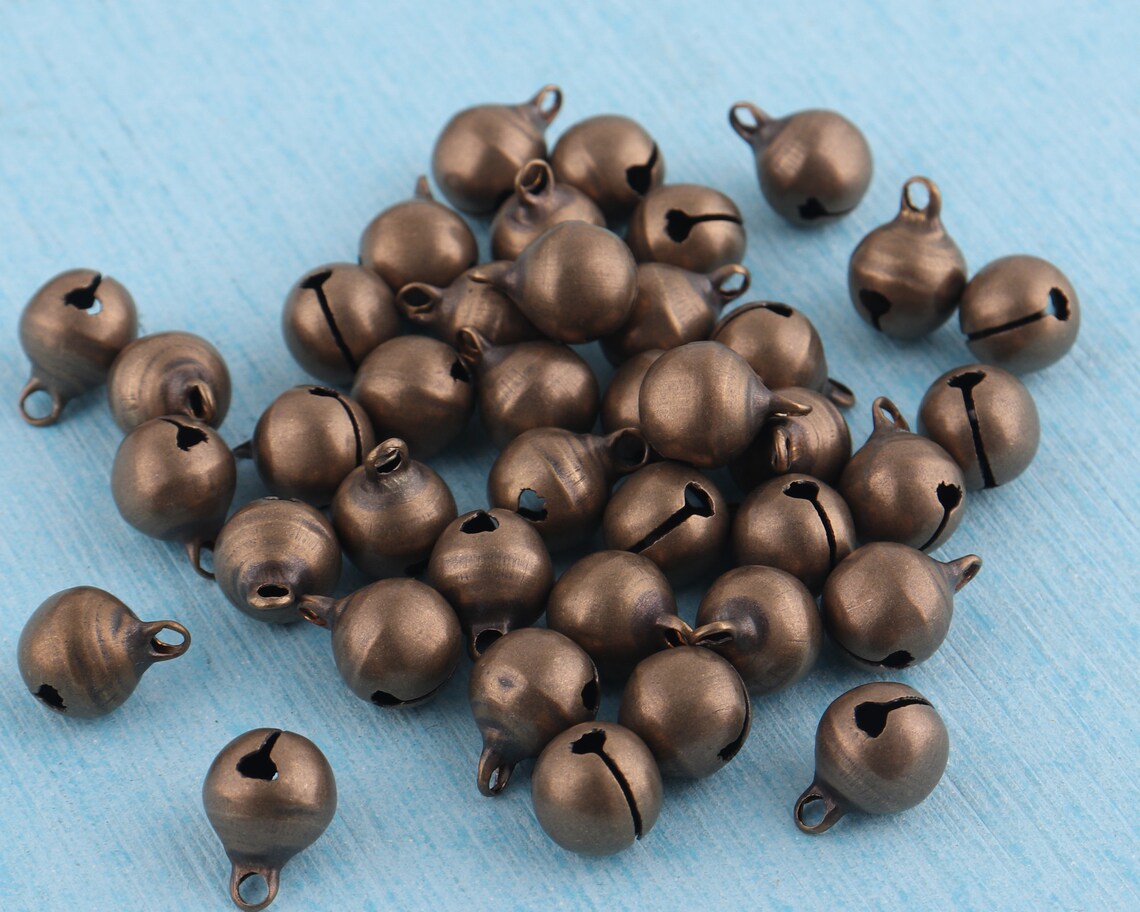 10mm Bronzed Small Bell Christmas Bell Small Decoration | Etsy