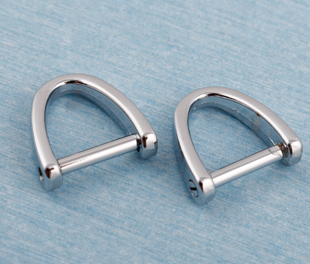 1/2" Metal Horseshoe D Ring,12mm Inner Screw in Shackle D Ring, U Shape ...
