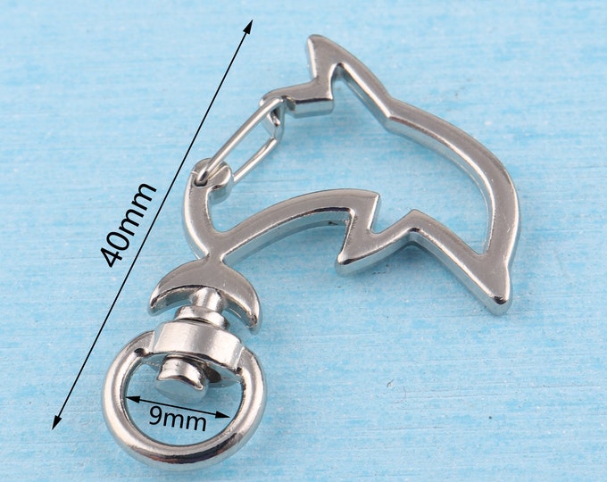 10/30/50/100pcs Colorful Dolphin Shaped Key Clasp,dolphin Swivel Snap ...