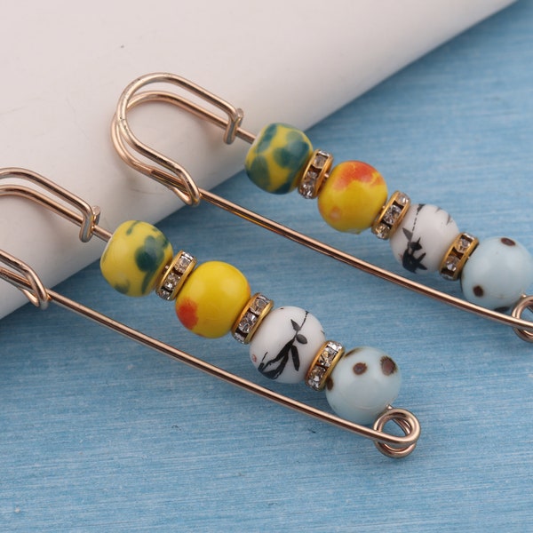 Beaded Safety Pin - Etsy