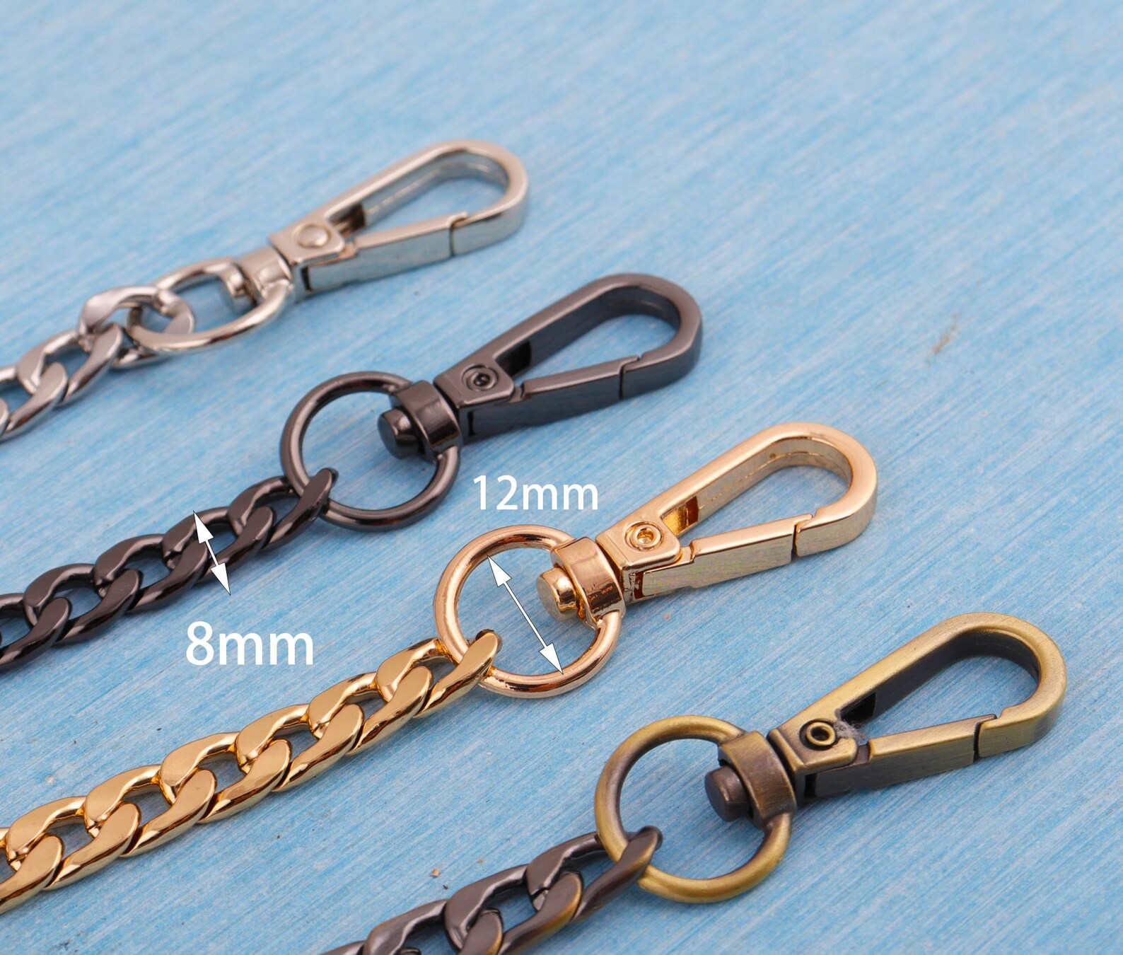Metal Bag Chain Strap: 120cm Handbag Purse Chain With Swivel Clasps - Etsy