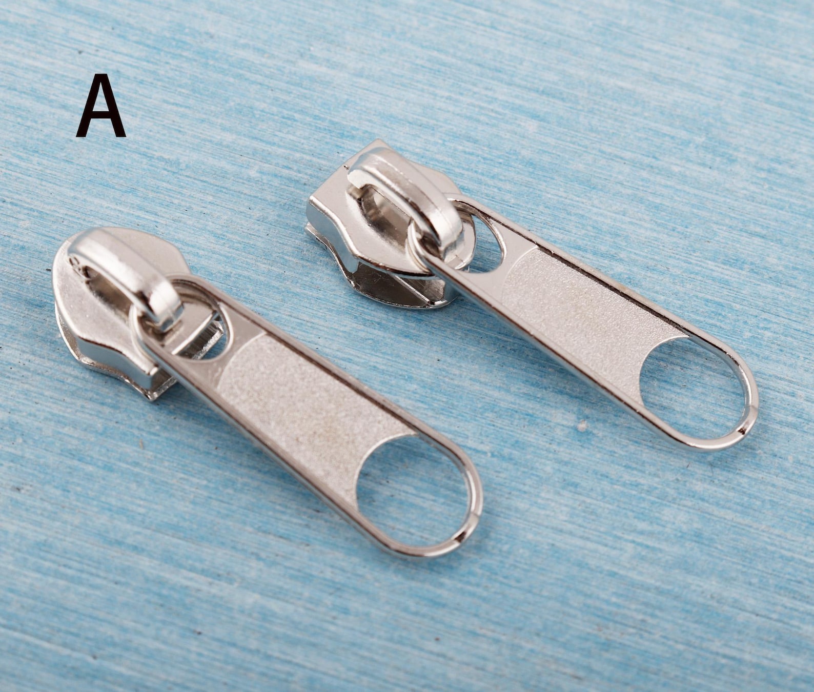 Meatl Head Zipper Slider Puller Metal Zipper Pull 5# Nylon Coil Zip ...