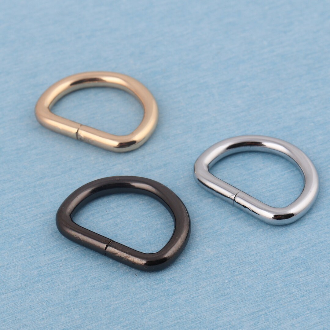 1" D Ring,25mm Metal D Ring Purse Ring Webbing Strap Ring,gun Black ...