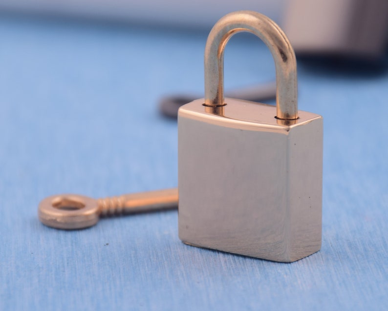 Metal Rectangular Padlock With Key2135mm Antique Brass Bag - Etsy