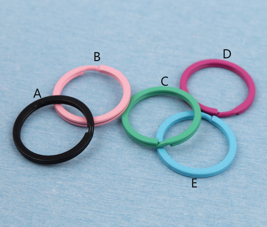 30mm Colorful Metal Split Ring: DIY Keychain Supplies - Etsy