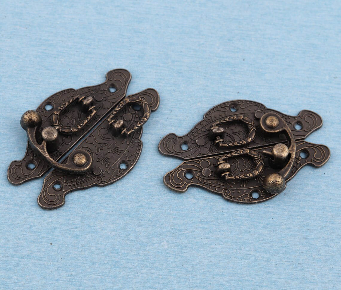 6040mm Antique Brass Wooden Box Lock Latch Jewelry Box - Etsy