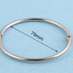 Silver Binding Ring, 79mm Outer Metal Copper Book Binding Hinge Clasp O ...