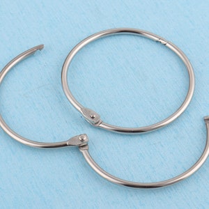 Silver Binding Ring, 79mm Outer Metal Copper Book Binding Hinge Clasp O ...