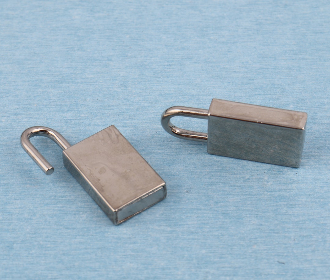 Rectangular Metal Padlock: Silver Purse Lock, DIY Bag Hardware (44x19mm ...