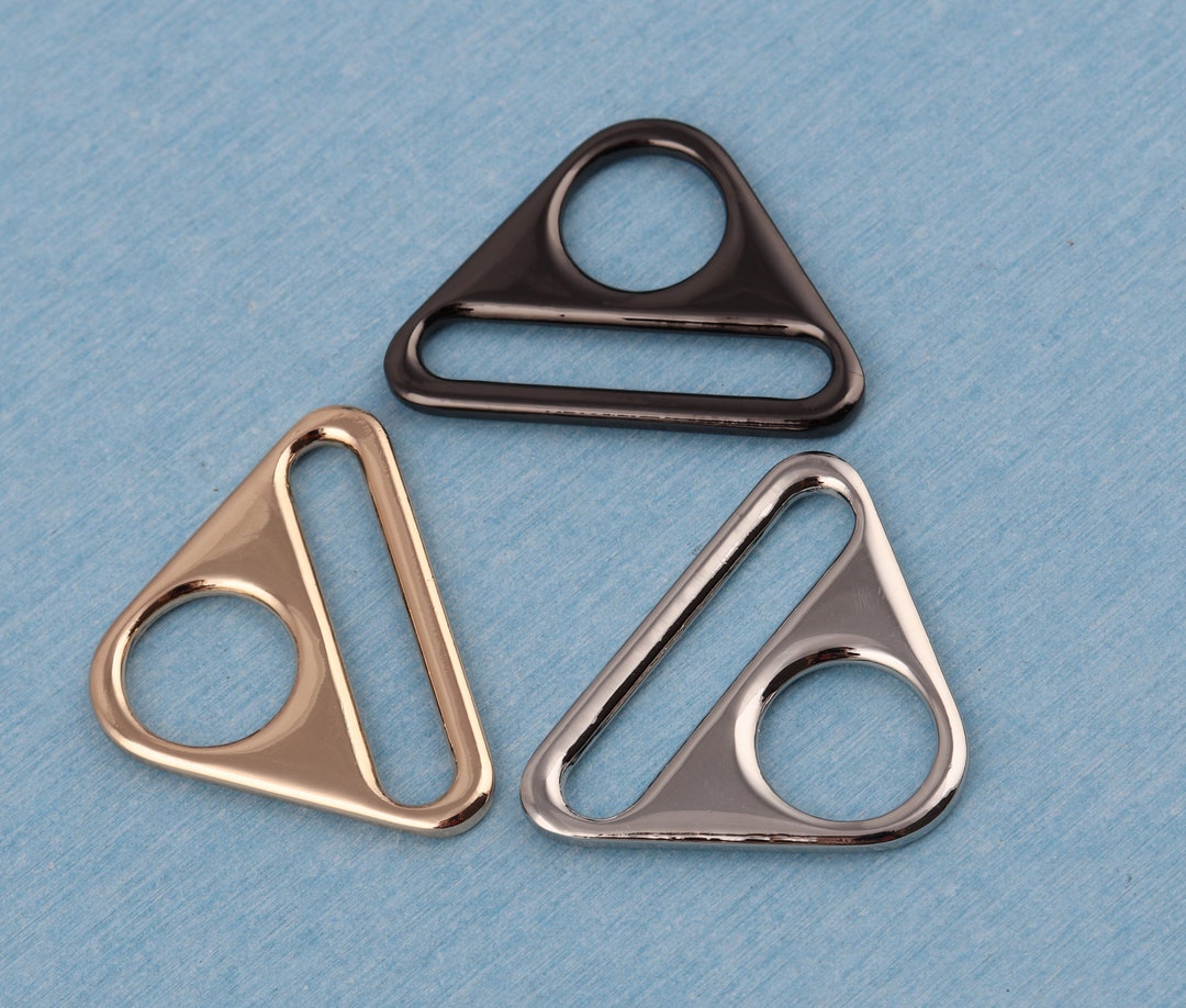 1.5" Metal Triangle Buckles,39mm Inner Metal Triangle Double Rings ...