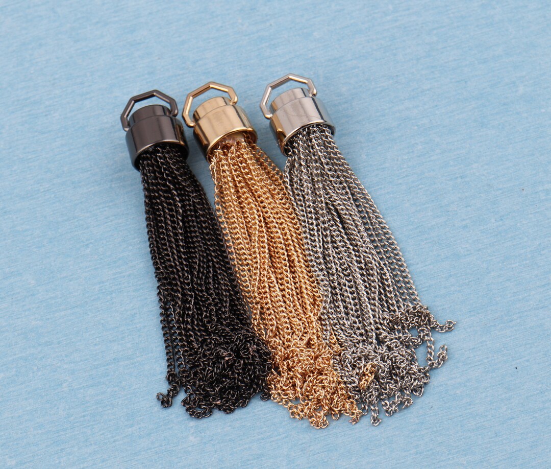 Metal Chain Tassel Pendant, Purse Charm, Key Chain Hardware (110mm) - Etsy