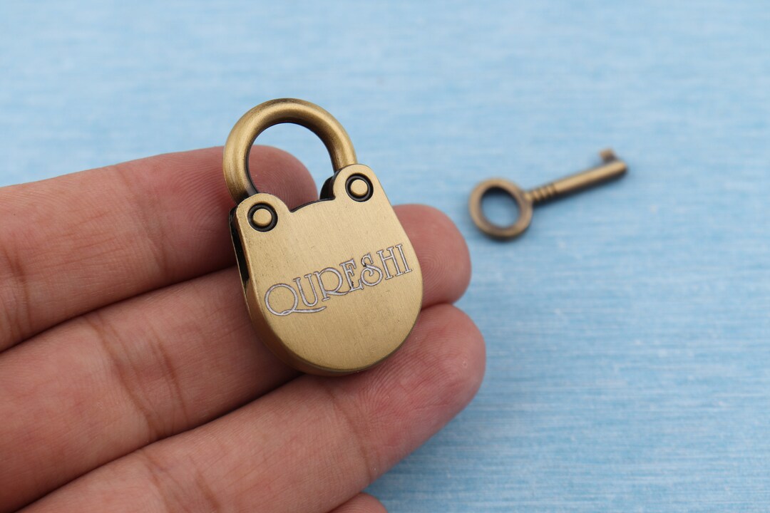 Custom Personalized Laser Engraved Padlock With Key Set,37mm Length ...