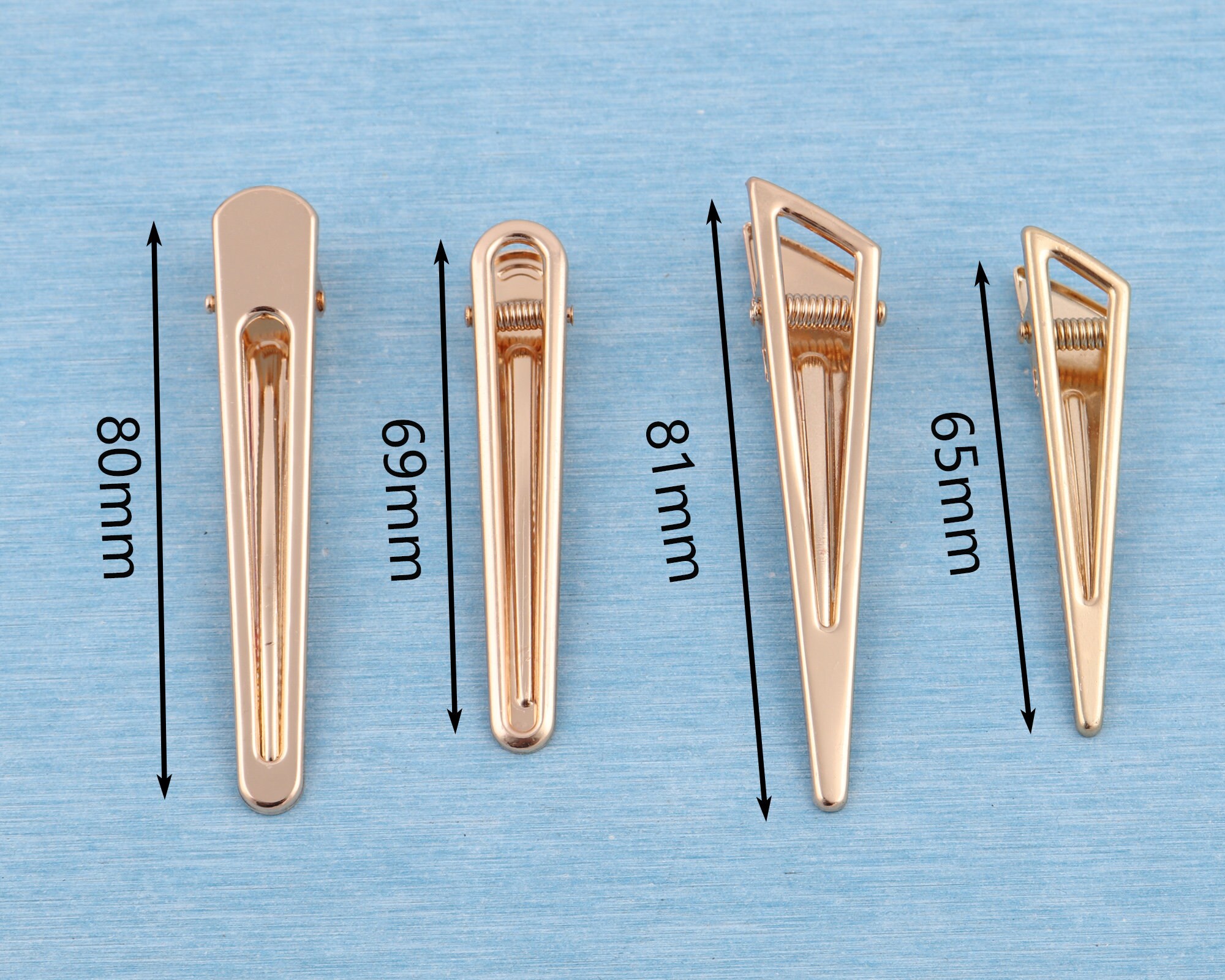 10-20 pcs light gold hair alligator clips hair accessory | Etsy