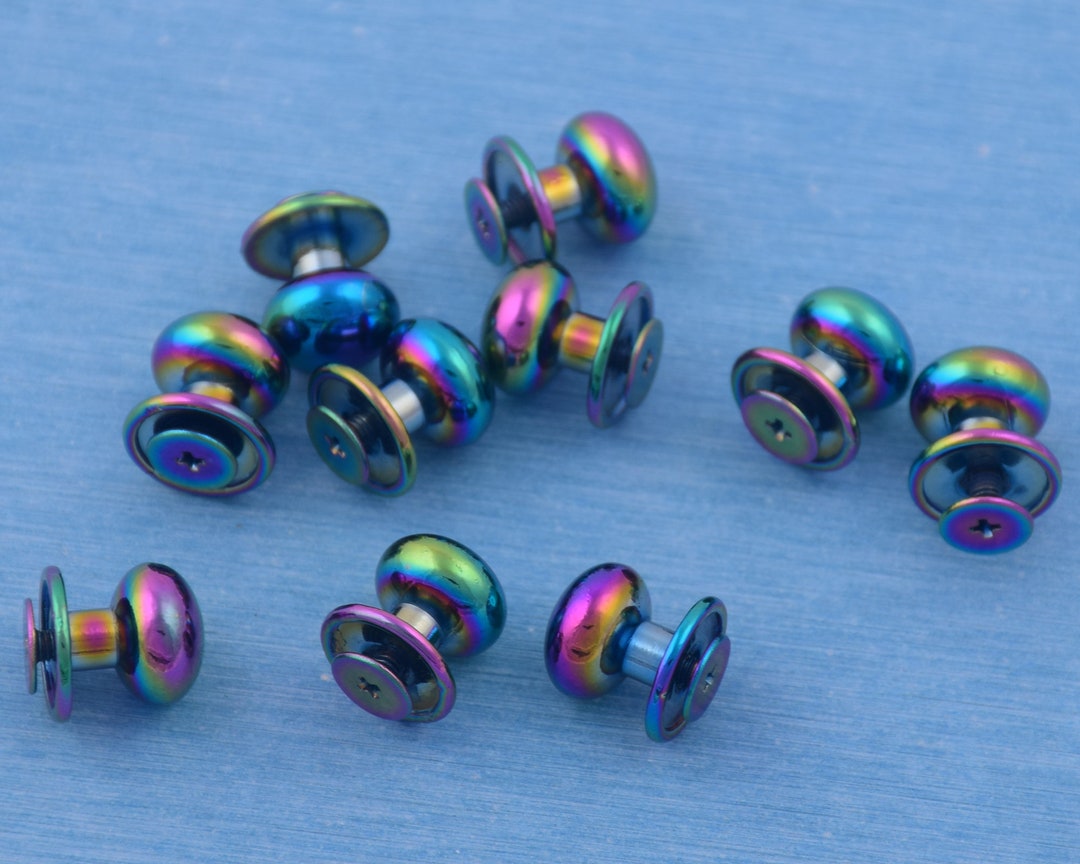 10-30sets Rainbow Screw Rivets,12mm Metal Screw Studs,round Head ...