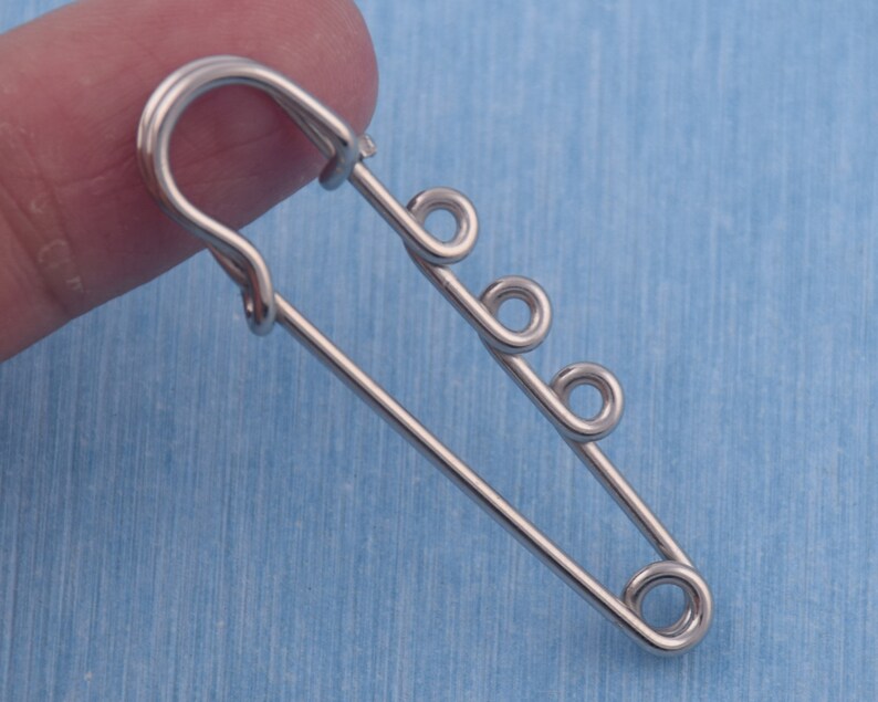 2 Inch Length Three Loop Safety Pin 51mm Antique Brass Plaid - Etsy