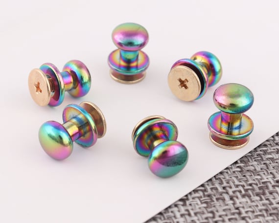 10sets Rainbow Screw Rivets8mm Metal Screw Studsround Head - Etsy