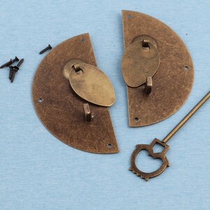 1 Set ( 100mm*100mm ) Round Antique Brass Door Latches Chinese ...