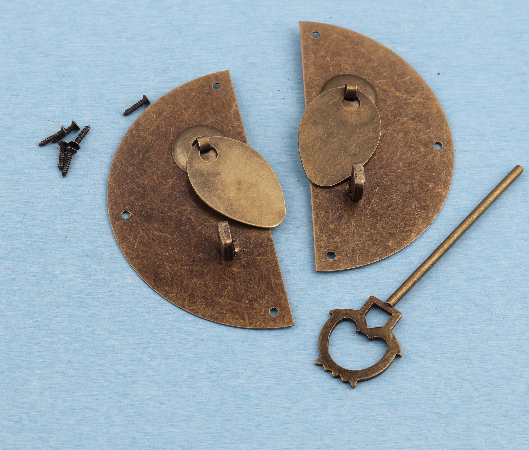 1 set 100mm100mm round antique brass door latches Chinese | Etsy