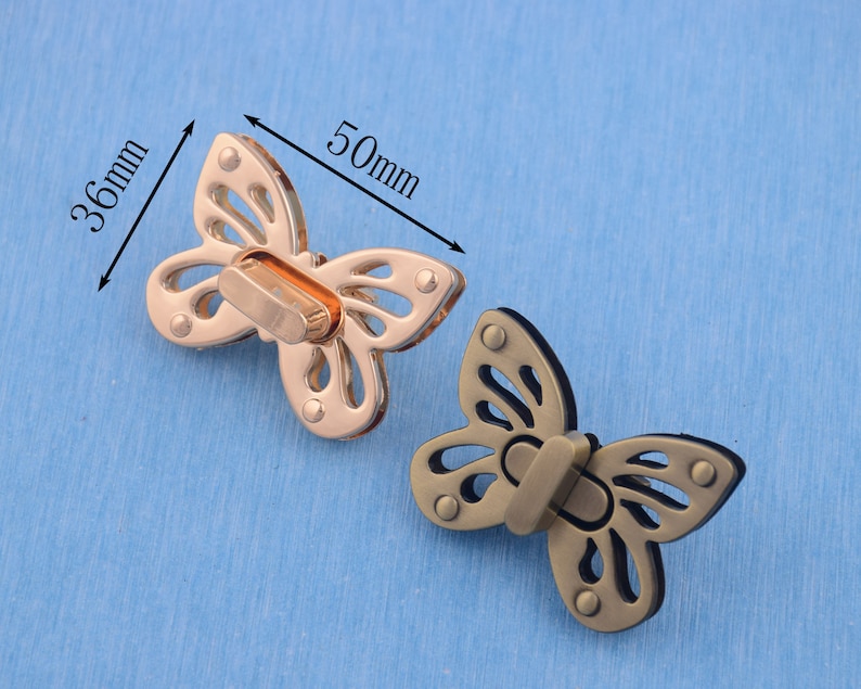 Butterfly Twist Lock: Metal Purse Hardware - Black, Gold, Silver ...