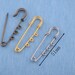 2 Inch Length Three Loop Safety Pin 51mm Antique Brass Plaid - Etsy