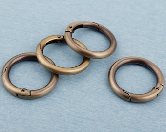 5 PCS Rainbow Round Spring Hook Ring-round Carabiner Rainbow - Etsy