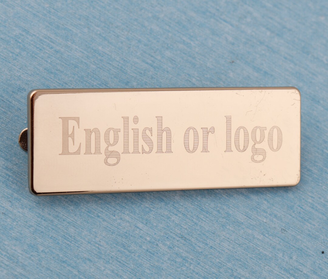 Custom Engraved Light Gold Metal Blank Logo Tag,personalized Laser ...