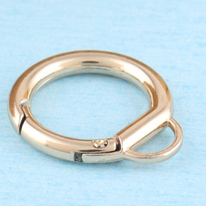 4-10pcs 1" Spring O Ring With Loop,25mm Metal Round Snap Hook, Circle ...