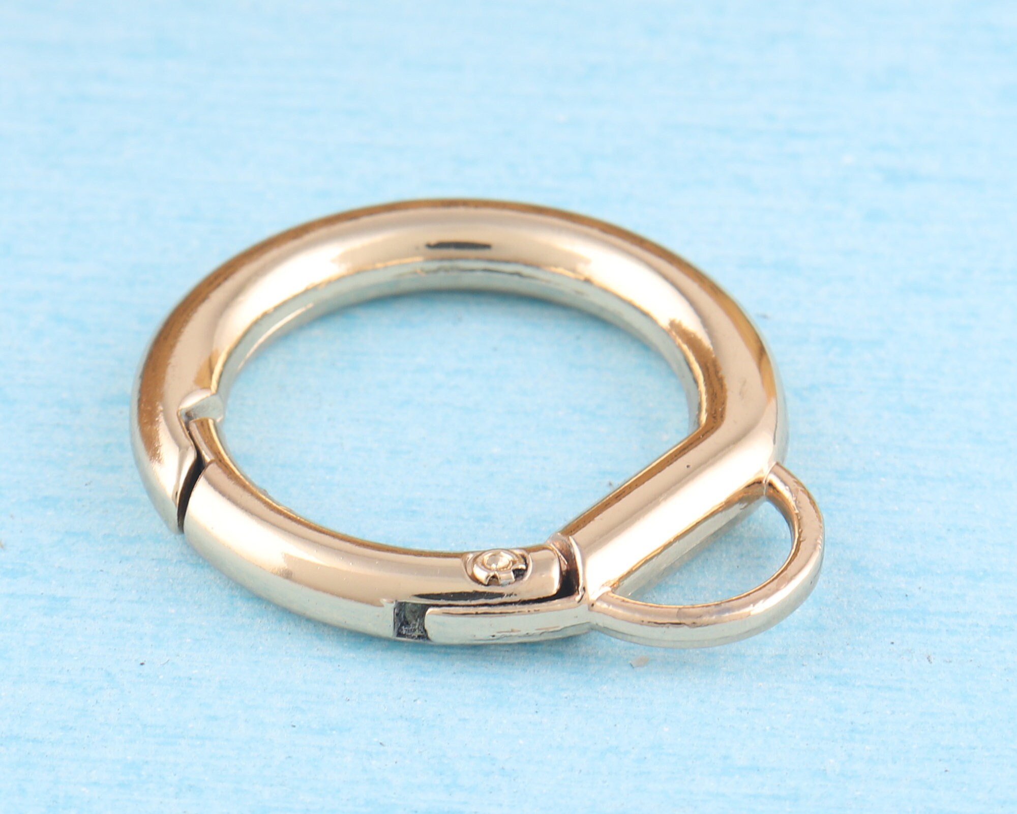 4-10pcs 1 Spring O Ring With Loop25mm Metal Round Snap - Etsy