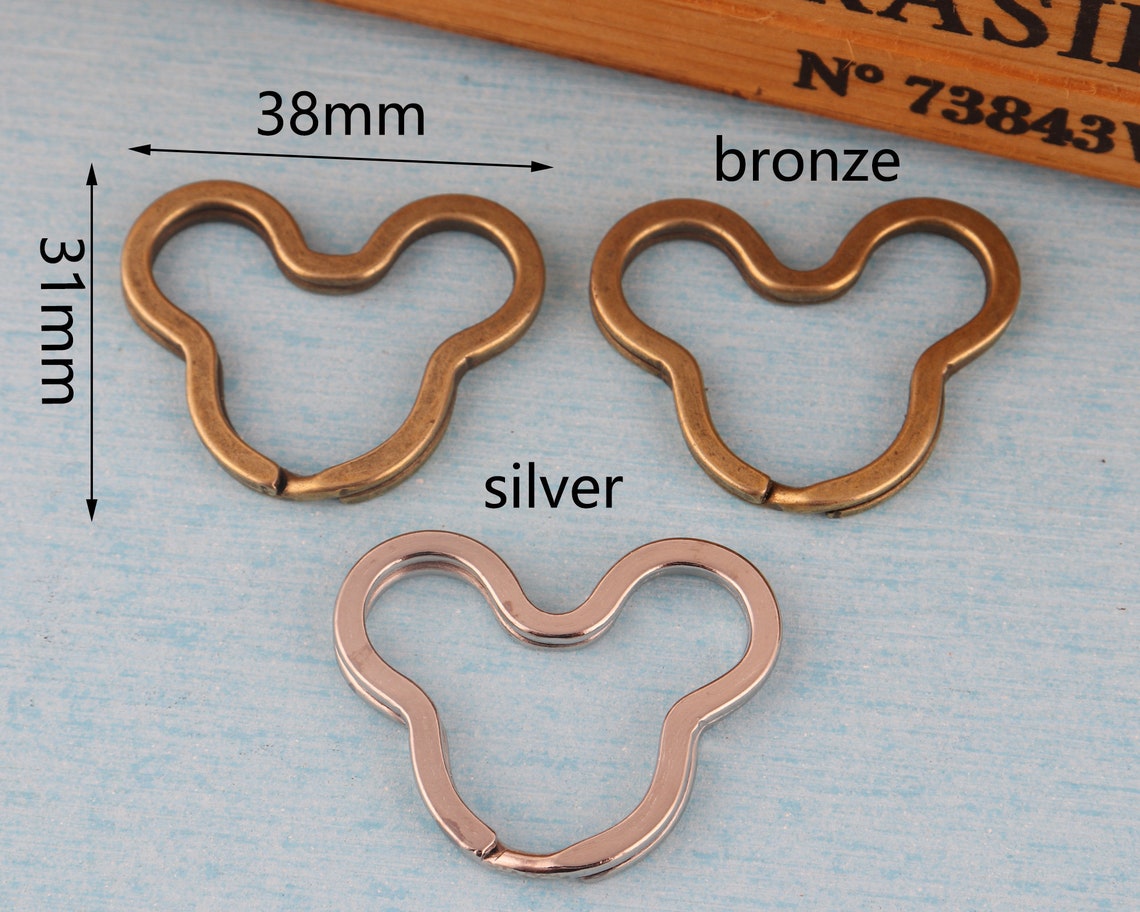 10pcs 31x38mm Mickey Mouse Split Key Rings - Etsy