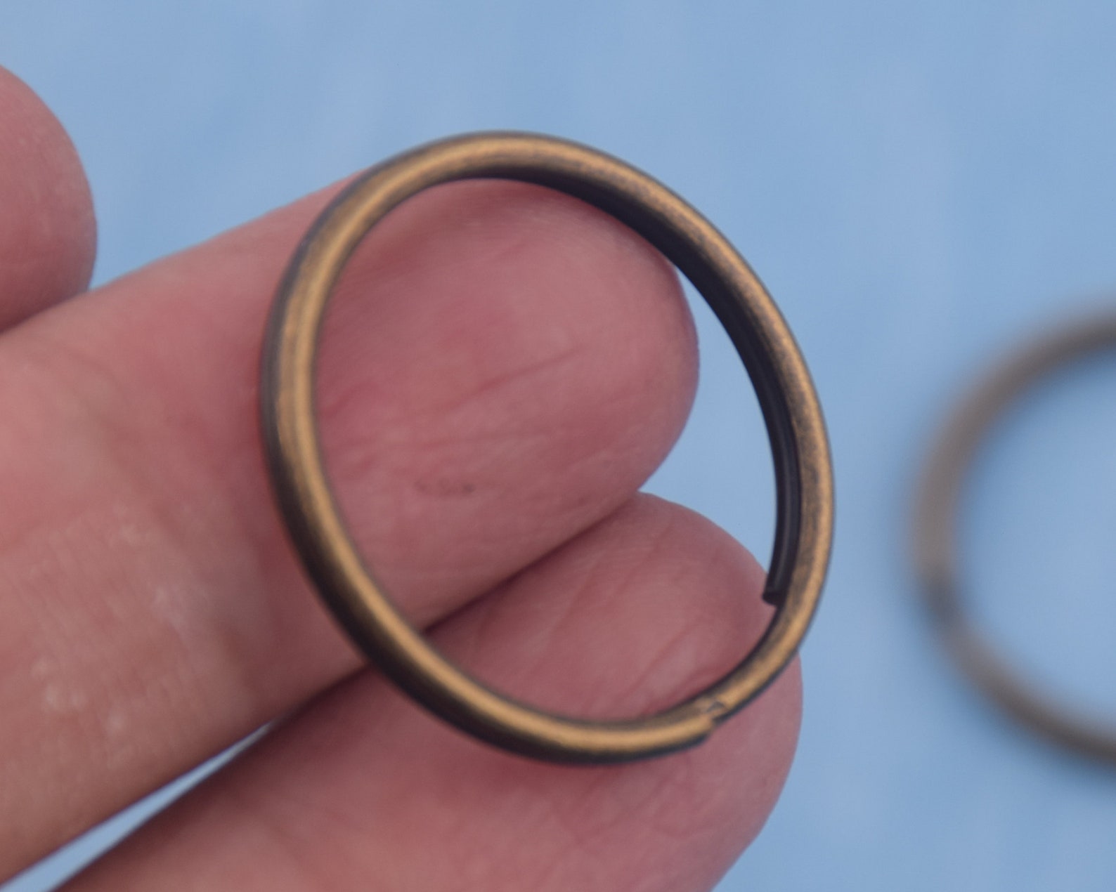 1 Antique Brass Double Split Ring25mm Outer Metal Round - Etsy