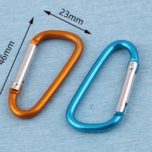 46*23mm Metal D Shaped Carabiner Keychain,carabiner Camp Snap Hook ...
