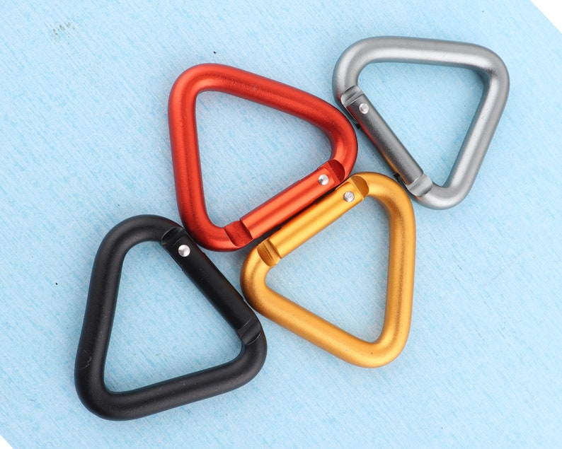 4pcs triangle carabiner camp snap hook 50mm carabiner push - Etsy France