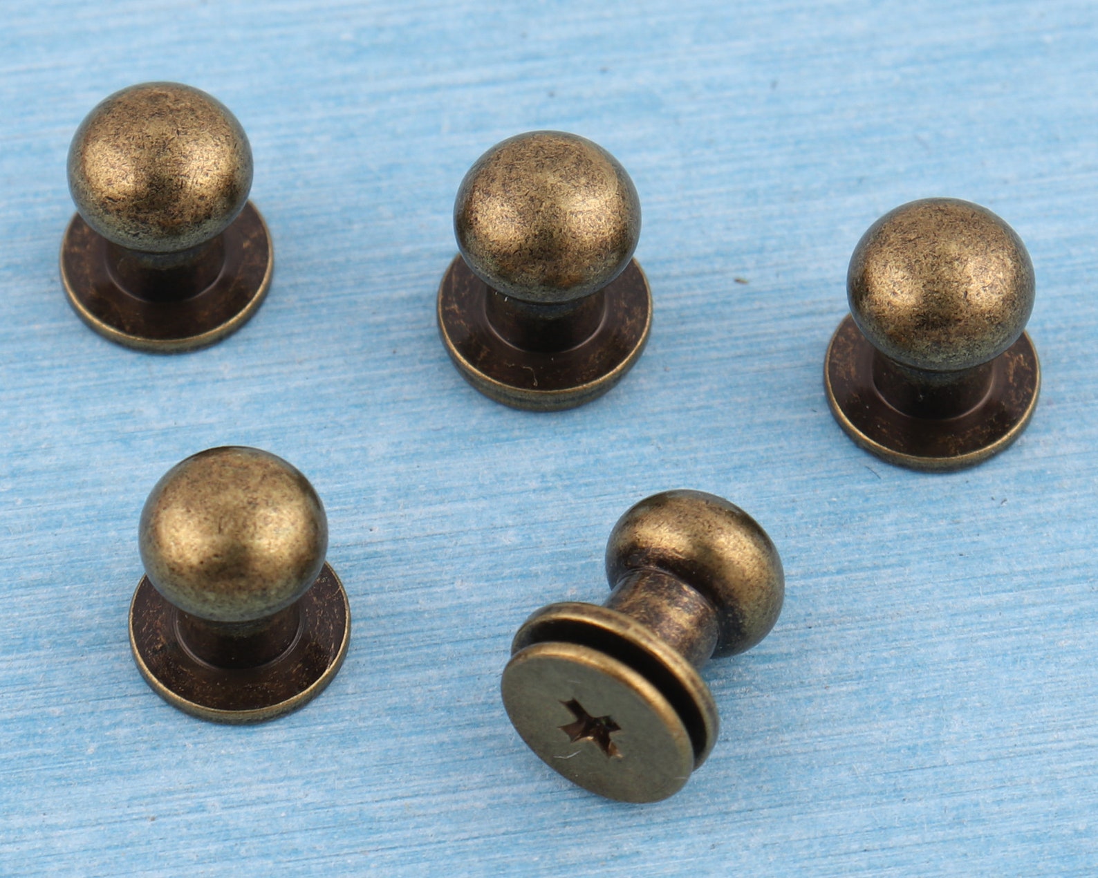 30sets Screw Rivets 8mm Antique Brass Metal Button Screw Back | Etsy